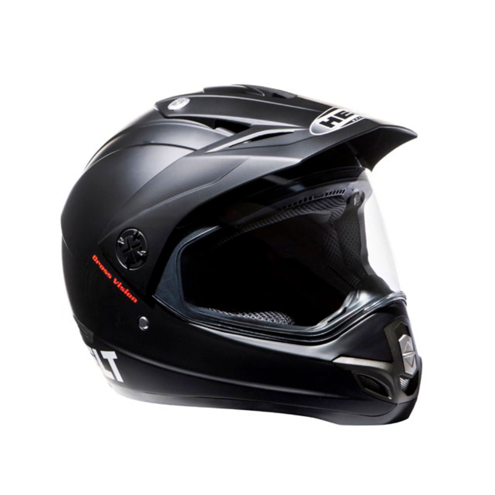 Capacete Cross Helt Vision Preto Fosco - JMJmotos