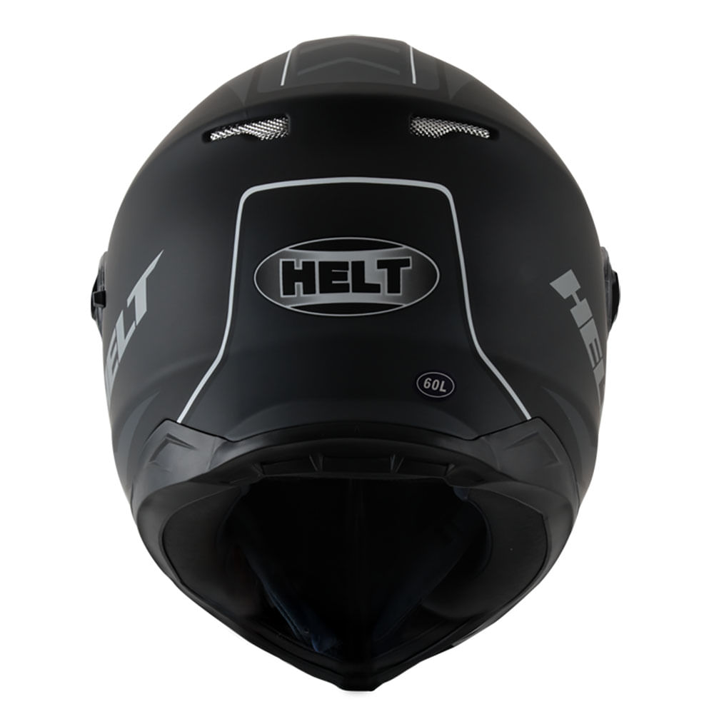 Capacete Helt New Race Glass Road Preto Fosco - JMJmotos