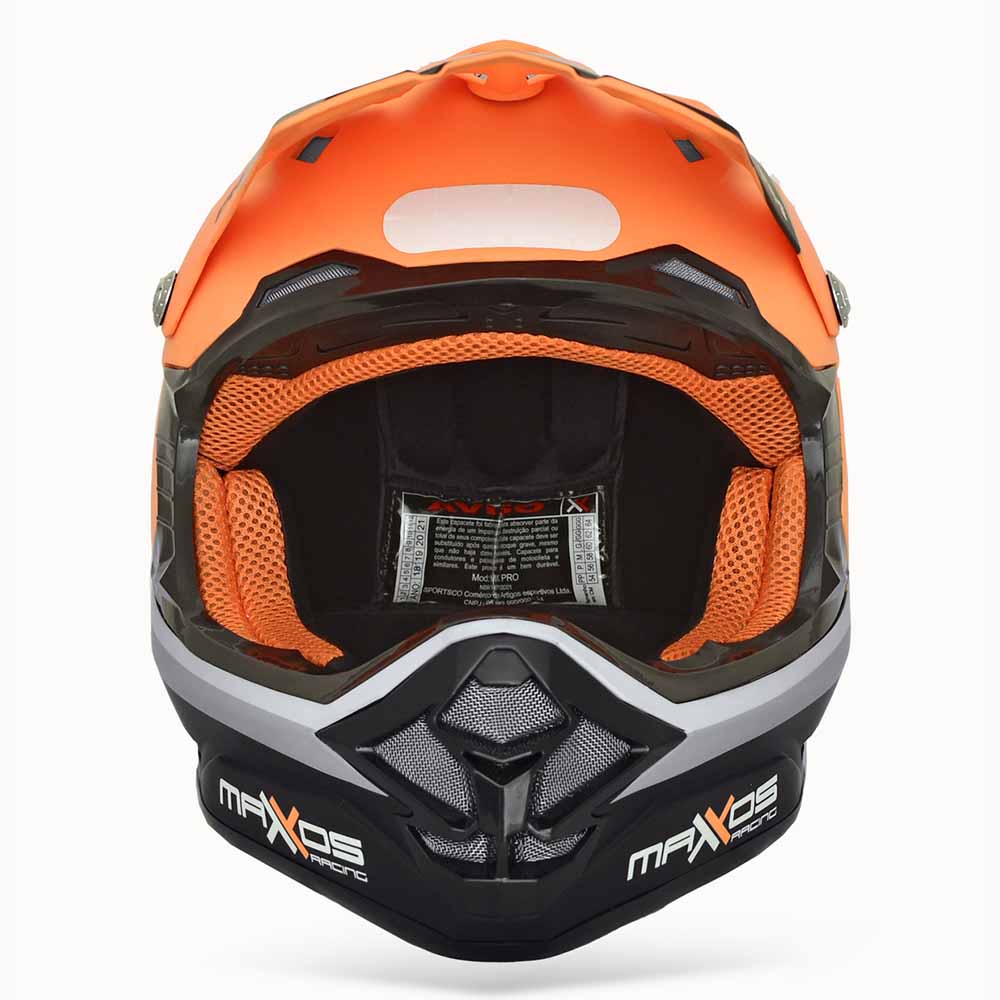 Capacete Cross Mattos Mx Pro Strike Laranja Fosco - JMJmotos